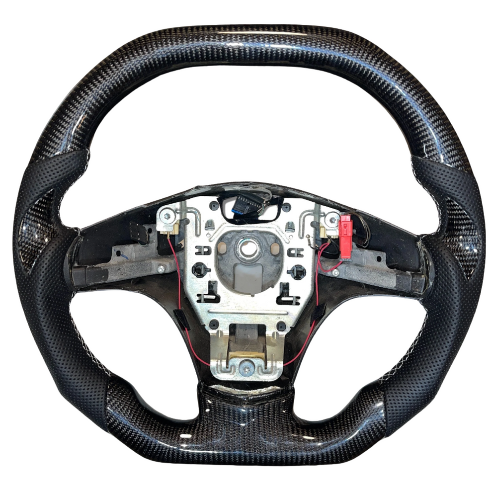 IN STOCK Carbon Fiber Steering Wheel with Flat Top + Carbon Thumb Grip ...